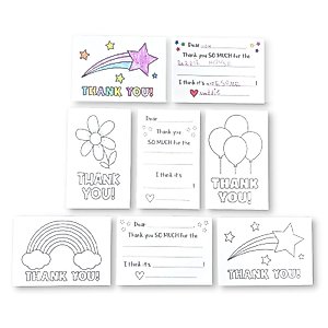 12 Kids Thank You Cards Fill in the Blank - Kids Fill in the Blank Thank You Cards for Kids - Birthday Thank You Cards Kids Birthday - Kids Thank You Notes Kids - Kids Fill in Thank You Cards Kids
