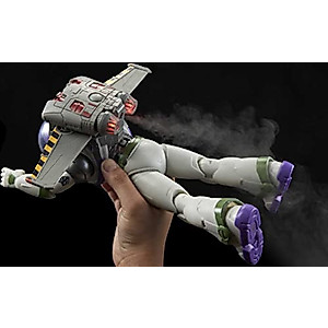 Disney and Pixar Lightyear 12-in Action Figure with Vapor Effect & Sounds, Buzz Lightyear Jetpack Liftoff Toy