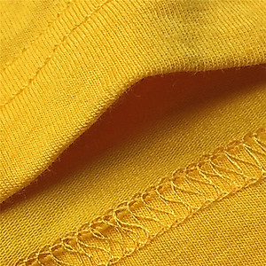 BLACKMYTH Women's Graphic Funny T Shirt Cute Tops Teen Girl Tees Yellow Small