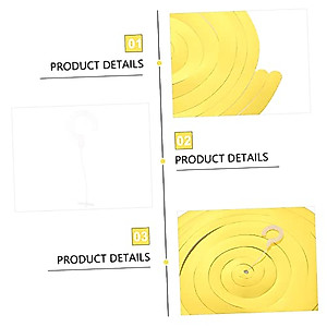 NOLITOY 4pcs 3 Spiral Charm Gold Locket Baby Decor Christmas Tree Decorations Shiny Foil Swirls for 30th Birthday Party Favors Ceiling Hanging Swirl PVC Birthday Party Backdrop Pendant