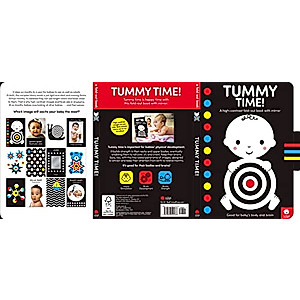 Tummy Time!: A high-contrast fold-out book with mirror for babies