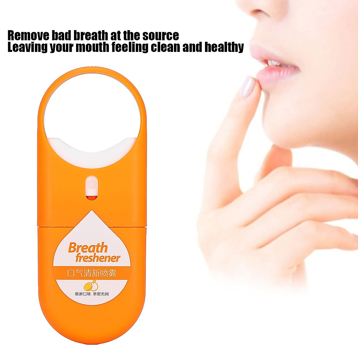 Mouth Spray, Oral Care Spray Cleaner to Eliminate Bad Breath Fine Mist Breath Aerosol Breath Cleaner for Salt(Orange flavor)