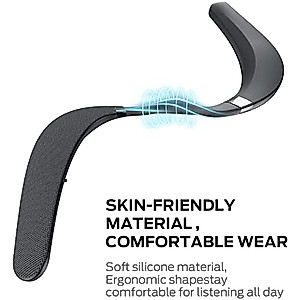 Monster Boomerang Neckband Bluetooth Speaker, Wireless Wearable Speaker, Portable Speaker and 12H Playtime, IPX7 Waterproof, Neck SpeakerTrue 3D Stereo Sound, for Home Sport Outdoor, Black