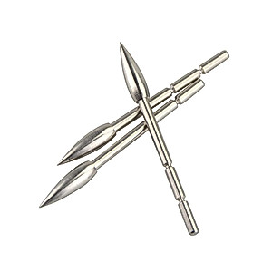 SHARROW 30pcs Archery Insert Arrowhead Stainless Steel Broadheads 80grain 100grain 120grain Arrow Tips for ID 3.2mm Carbon Arrows Shaft (80grain)