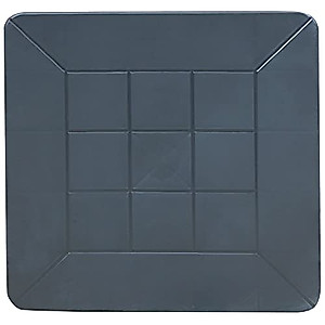 Sunnydaze Patio Side Table - Set of 4 Tables - Indoor/Outdoor Plastic Accent Furniture for Deck, Balcony, Garden, Yard, Porch, Backyard and Sunroom - 18-Inch Square - Gray