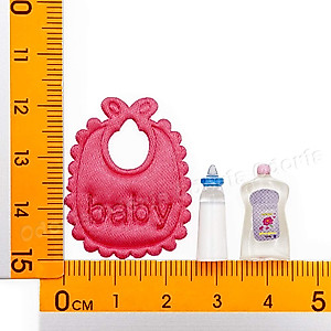 Odoria 1/12 Miniature Baby Bottles Bibs Dollhouse Nursery Accessories