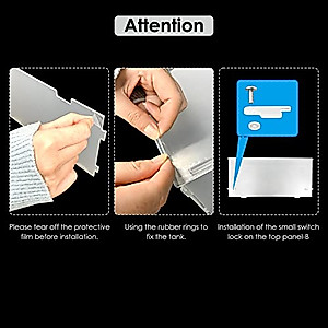 PetierWeit Reptile Terrarium Acrylic Reptile Tank with Temperature Hygrometer 15.3"x9.7"x7.6" Large Reptile Breeding Box Suitable for Tortoise, Horned Frog, Gecko, Chameleon, Snake, Hamster, Spider