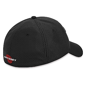 Callaway mens Callaway Golf Hat Mesh Fitted Small Medium Black Black Charcoal Headwear , Black/Black/Charcoal, Small-Medium
