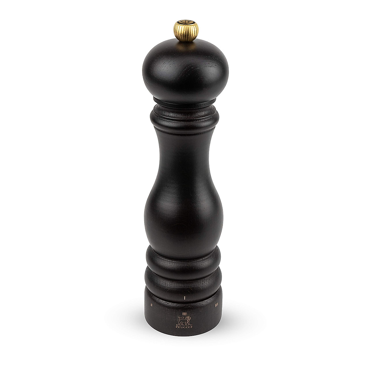 Peugeot 23485 Paris u'Select 9-Inch Pepper Mill, Chocolate, 9 Inch & Paris u'Select Salt Mill, 8.67in, Black Lacquered
