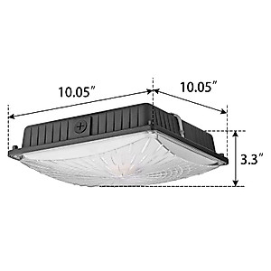 1000LED LED Canopy Lights, 45W (4 Pack), Ceiling Fixtures 5300LM Daylight 5000K, 175W HID/HPS Replacement, Waterproof IP65 Gas Station and Garage Light