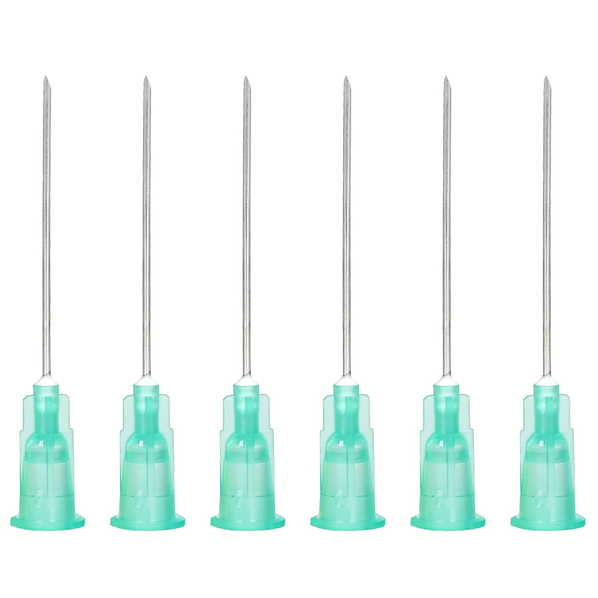 100 Pcs 1.5Inch 21Ga Glue Dispenser Head for Liquid Measuring and Refilling, Inks, Plants, Industrial, Lab (Cyan 21Ga)