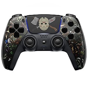"Scary Party" Custom UN-MODDED Wireless PRO Controller compatible with PS5 Exclusive Unique Design