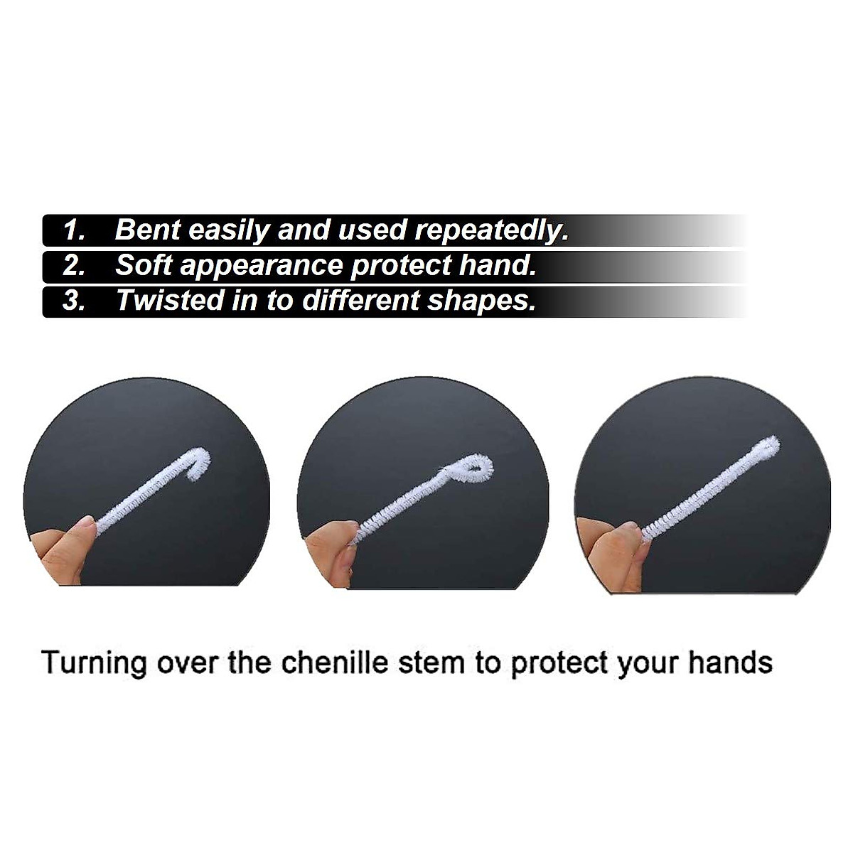 DOKOO Craft Pipe Cleaners 200 PCS Chenille Stem Twistable Stems Children’s Bendable Sculpting Sticks for Crafts and Arts Creative Christmas Decoration School Projects (6MM x 12 Inch) (White)