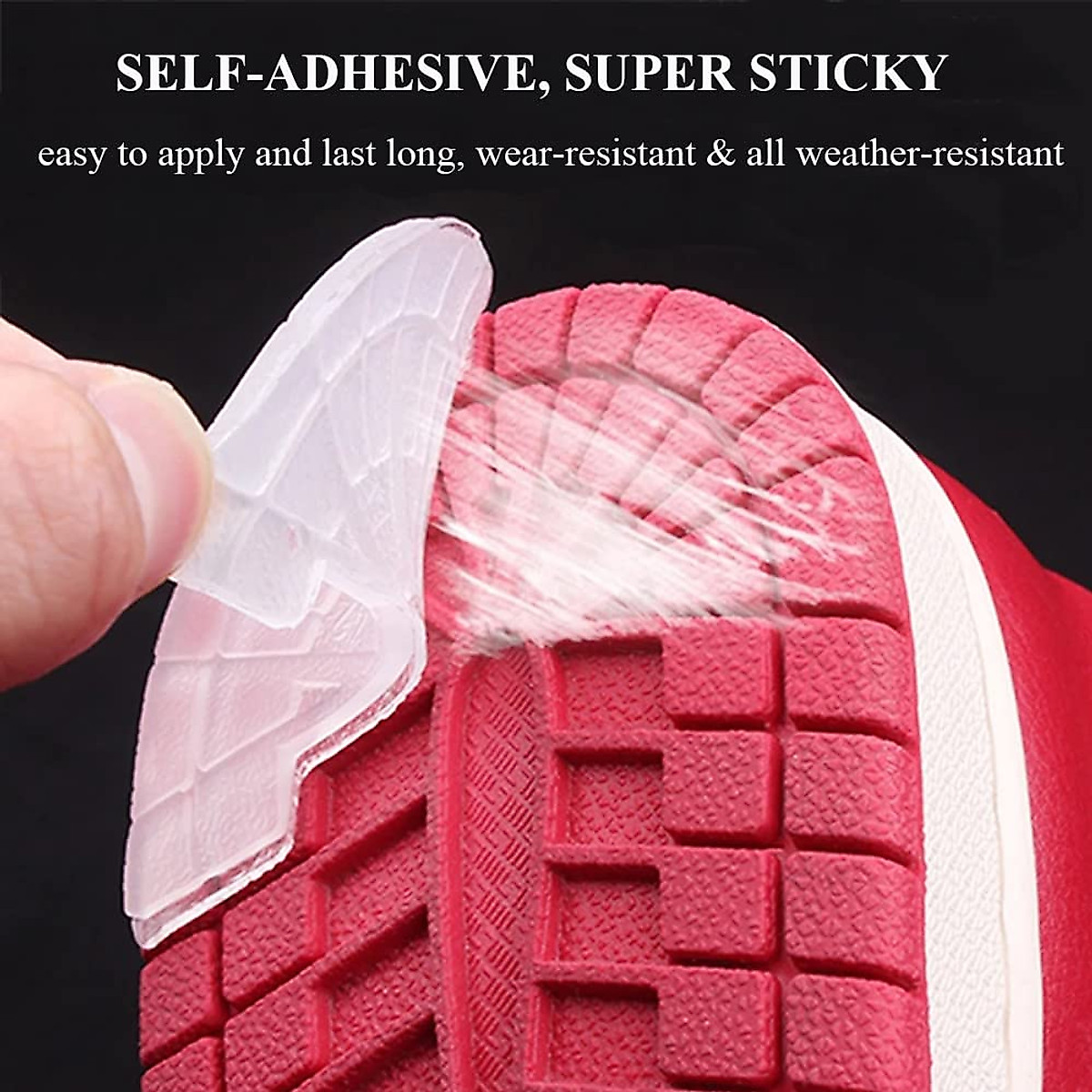Sole Protector for Sneakers, Shoe Heel Protector Strong Self-Adhesive Repair Plates for Air Jordan Shoes Non Slip Heel Pad Sole Plates for Men and Women