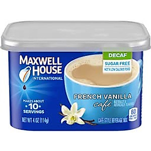 Maxwell House International Coffee Decaf Sugar Free French Vanilla Caf?, 4-Ounce Cans (Pack of 6)