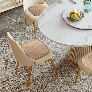 BSAOUTZ Seat Cushions for Dining Chair 4 Pack, 16×16 Kitchen Chair Cushions, Non Slip Washable Chair Pad for Kitchen Chair, Rocking Chair, Outdoor Chair, 16x16 Taupe