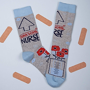 Primitives by Kathy LOL Made You Smile Silly Socks, Awesome Nurse