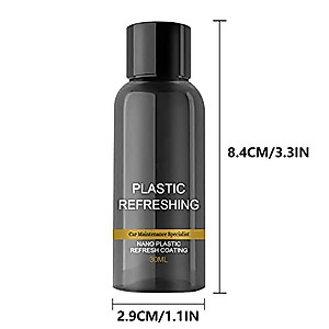 30/50ML Plastic Revitalizing Coating Agent, 1/2/5Pcs Nano Plastic Refreshing Coating, Plastic Parts Refurbish Agent for Car, Plastic Parts Retreading Agent Automotive Interior Cleaning Agent (30ML-2PCS)
