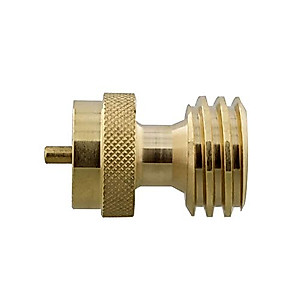 BISupply Propane Adapter 1lb to 20lb - Solid Brass Steak Saver Refill Adapter Fitting for Disposal Throwaway Cylinder