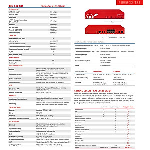 WatchGuard Firebox T85-PoE with 3-yr Basic Security Suite (US) (WGT85033-US)