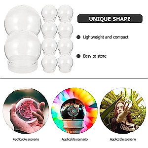 Artibetter 10pcs DIY Snow Globe Water Globe 4inch Clear Plastic Water Globes with Screw Off Cap for DIY Christmas Crafts and Customization