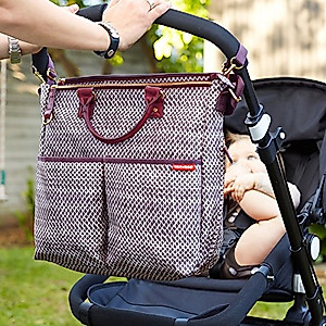 Skip Hop Duo Special Edition Diaper Bag, Plum Sketch (Discontinued by Manufacturer)
