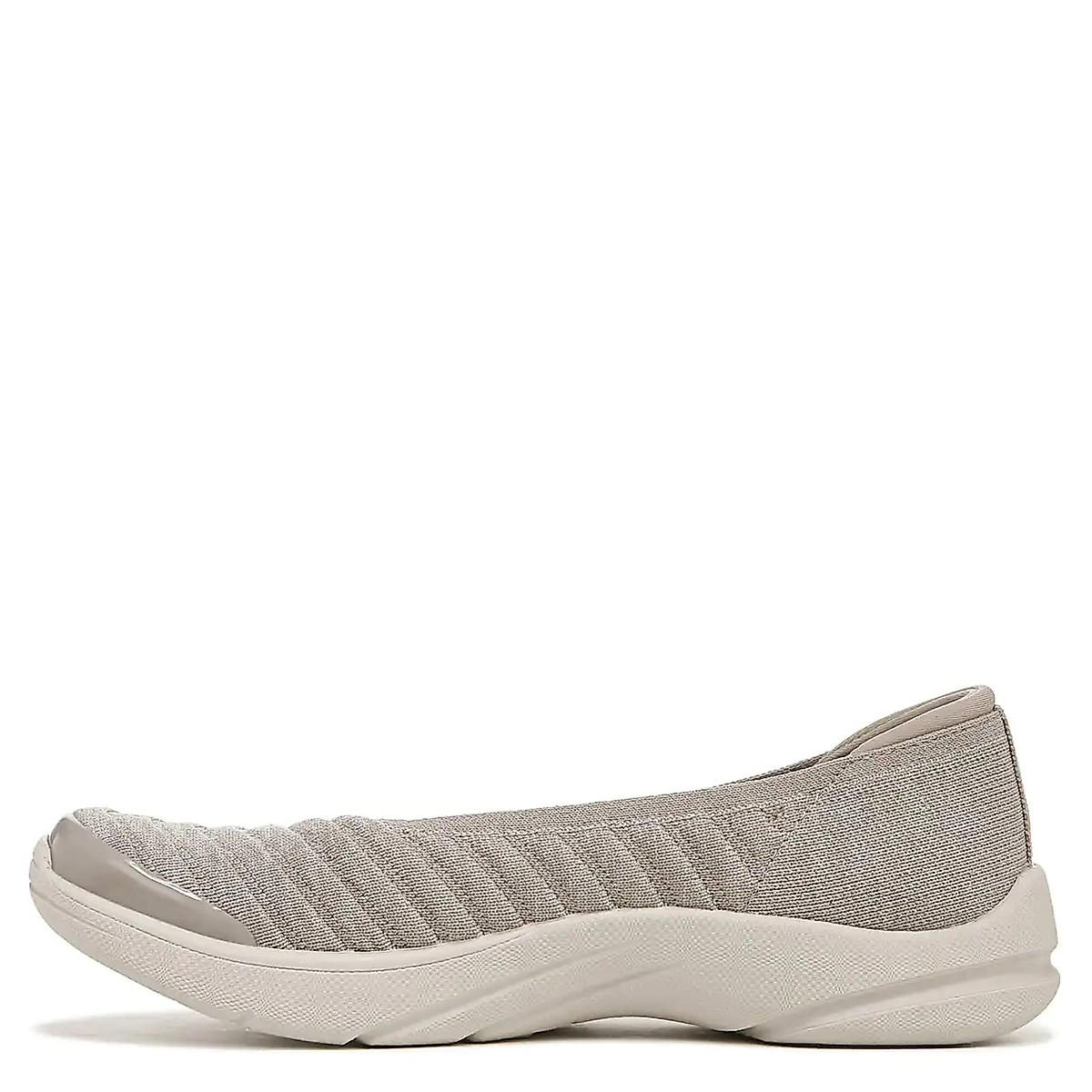 BZees Women's Legato Slip-On Flat Ballet, Taupe, 9