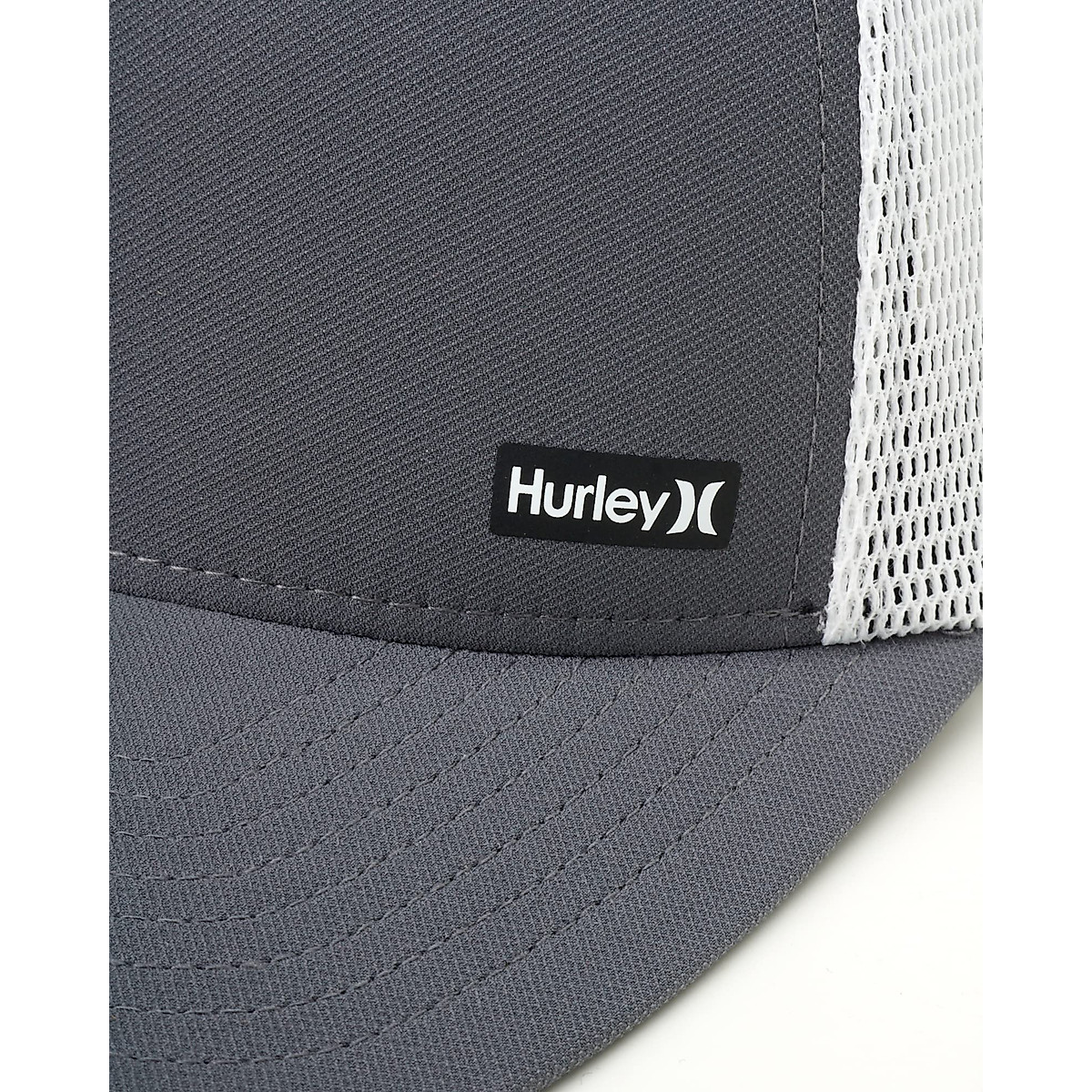 Hurley Men's Caps - H2O-Dri League Baseball Caps for Men with Snapback Closure - Classic Mens Trucker Hats (S-XL), Grey/White