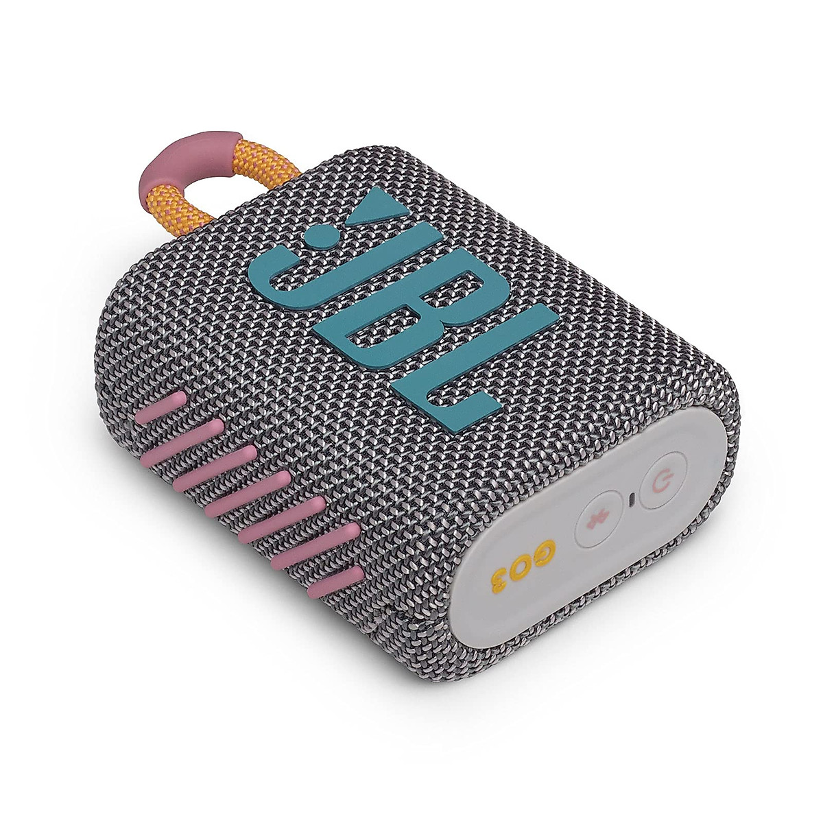 JBL GO3 Portable Bluetooth Wireless Compact Speaker Bundle with divvi! Protective Fitted Hard Case - Grey