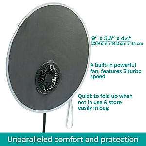 COOLSHADE UPF50 Sunshade by BUGGYGEAR - Easy Folding and Take with You Anywhere - Clamp it on a Chair or Baby Stroller - Collapsible, Compact, and Easy to Use - Protect Your Babys from The Sun