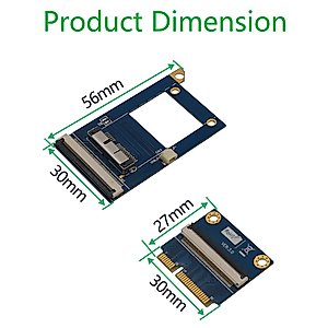 Newest Version Mini CI-E to BCM94360CD Flexible Extender Cable for Mac OS Hackintosh