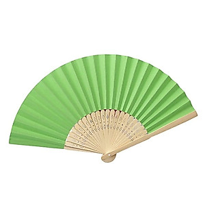 Prylio Foldable Fan Folding Hand Fan Chinese Style Fan Pattern Folding Dance Lace Silk Folding Hand Held Flower Fan Art Craf Folding Fan Handheld Fans (Color : B, Size : 21cm)