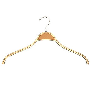 NAHANCO 664 Bentwood Top Hanger, Chrome Ball-End Hook, 17.5", Natural (Pack of 100)