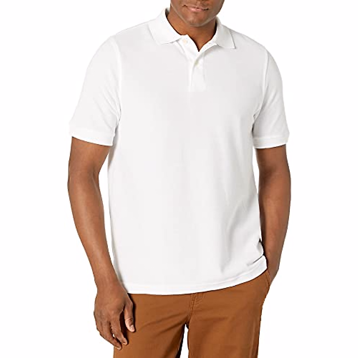 Lee mens Classic Polo Shirt, White, Medium US