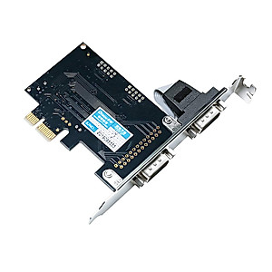 DTECH 2 Port PCI-E Serial Card RS232 PCI Express Adapter COM Port Expansion for Desktop Computer PC Windows 10 8 7 XP Vista Linux Mac with 16C550 UART