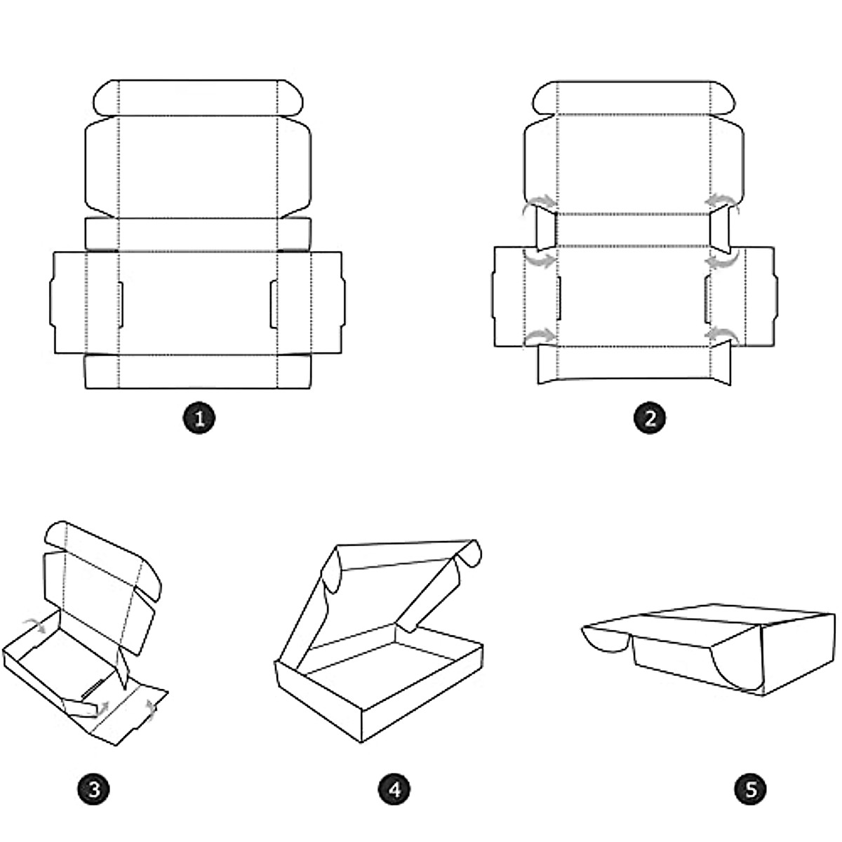 PHAREGE 7x5x2 inch Shipping Boxes 25 Pack, Brown Corrugated Cardboard Mailer Boxes, Small Mailing Boxes for Packaging Small Business