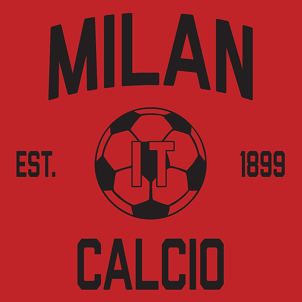 UGP Campus Apparel Milan Home Kit World Classic Soccer Football Arch Infant Creeper Bodysuit - 12 Month - Red