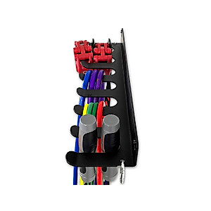 StoreYourBoard Home Gym Equipment Storage Rack, Wall Mount Hanging Organizer, Fitness Accessories Workout Bands Jump Ropes Yoga Foam Roller Belts, Solid Metal Exercise Gear Hooks