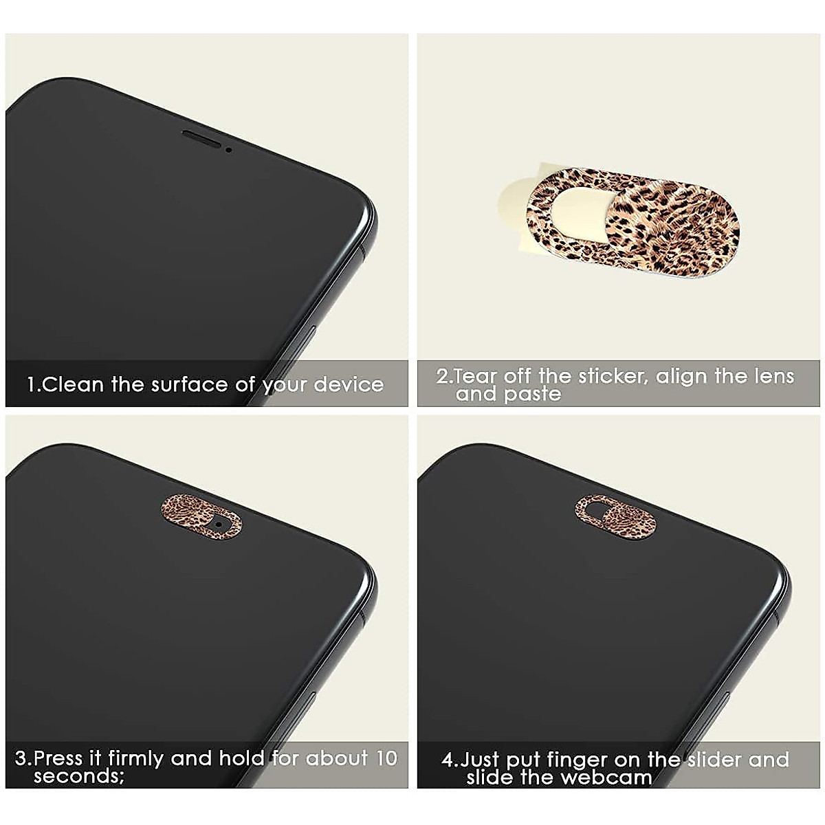 6Pcs Webcam Cover, Camera Cover Slide, Privacy Covers, 0.02-Inch Ultra-Thin Webcam Cover for Laptop, PC, Phone, Protect Your Privacy and Security