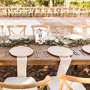 Floral Table Number Cards 1-26, Geometric Floral Table Cards - Double Sided 4 x 6 Card Stock, Table Numbers Cards for Wedding Decorations, Receptions, Party, Baby Showers, Special Event