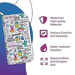 Rave Envy Drama Queen Wallet for Women - Multi-Purpose Designer Travel Wallet with Unicorn Rainbow & Animal Print - Multi-pocket Long Hand Purse for Kids & Teen Girls