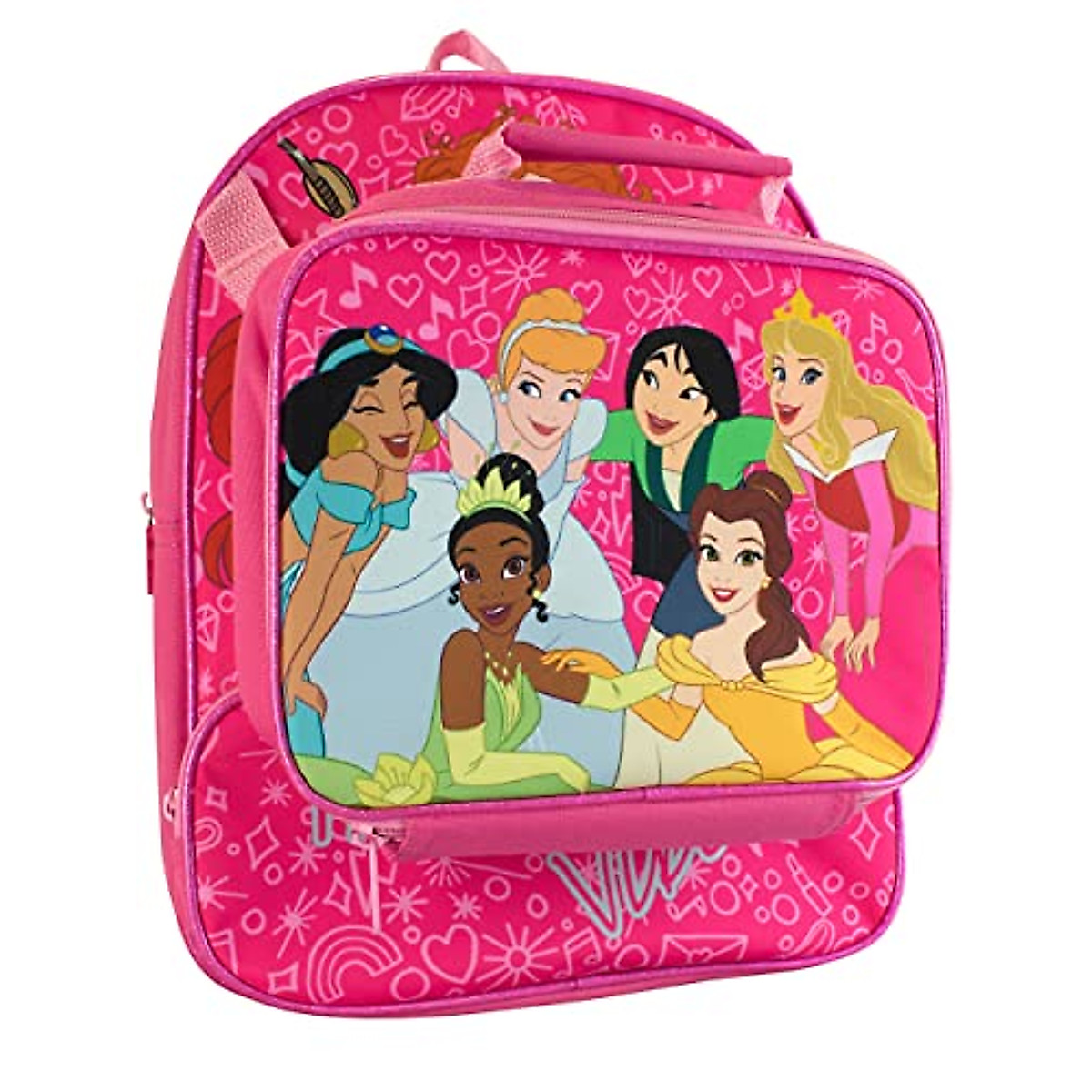 Disney Kids Backpack and Lunchbag Set Pink Princesses'