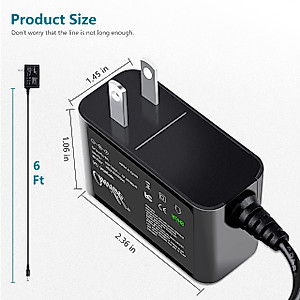 Omilik 6ft AC Adapter for ProForm Ellipticals Trainer Supp Fitness Crosstrainer 800 C830 395 Series & FX CSE LE RE ZE ZX ZR Series SpaceSaver Power Cord