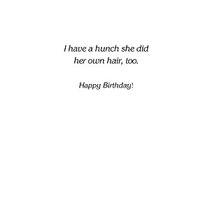 SHADE TREE GREETINGS Funny Women's Birthday Greeting Card (5" x 7") by Actual Pictures | 3 Pack + 3 Envelopes (Did Her Own Hair)