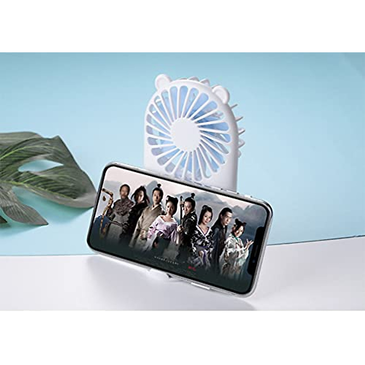 Aeergured 2 Pack Handheld Fan Mini Fan, Speed Adjustable USB Rechargeable Eyelash Fan Powerful Small Personal Portable Fan for Kids Woman Men Home Office Outdoor Travel