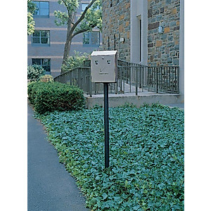 Rubbermaid Commercial Products Wall Mounted Smoker's Management Station, Black, Stainless Steel Cigarette Butt Receptacle/Disposable, Outdoor Ashtray for Offices/Malls