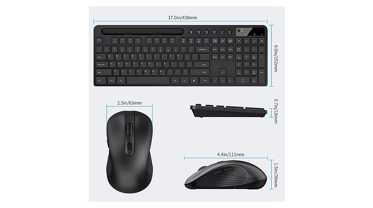 MARVO Wireless Keyboard & Mouse Combo - Ergonomic & Silent