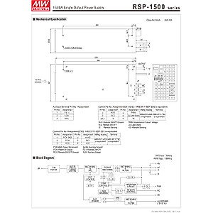 MW Mean Well RSP-1500-27 27V 56A 1512W Single Output with PFC Function Power Supply