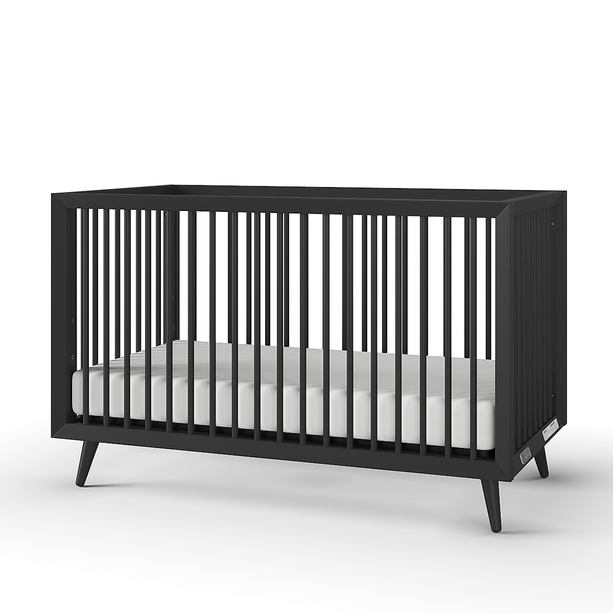 Child Craft Cranbrook 4-in-1 Convertible Crib, Baby Crib Converts to Day Bed, Toddler Bed and Full Size Bed, 3 Adjustable Mattress Positions, Non-Toxic, Baby Safe Finish (Ebony)