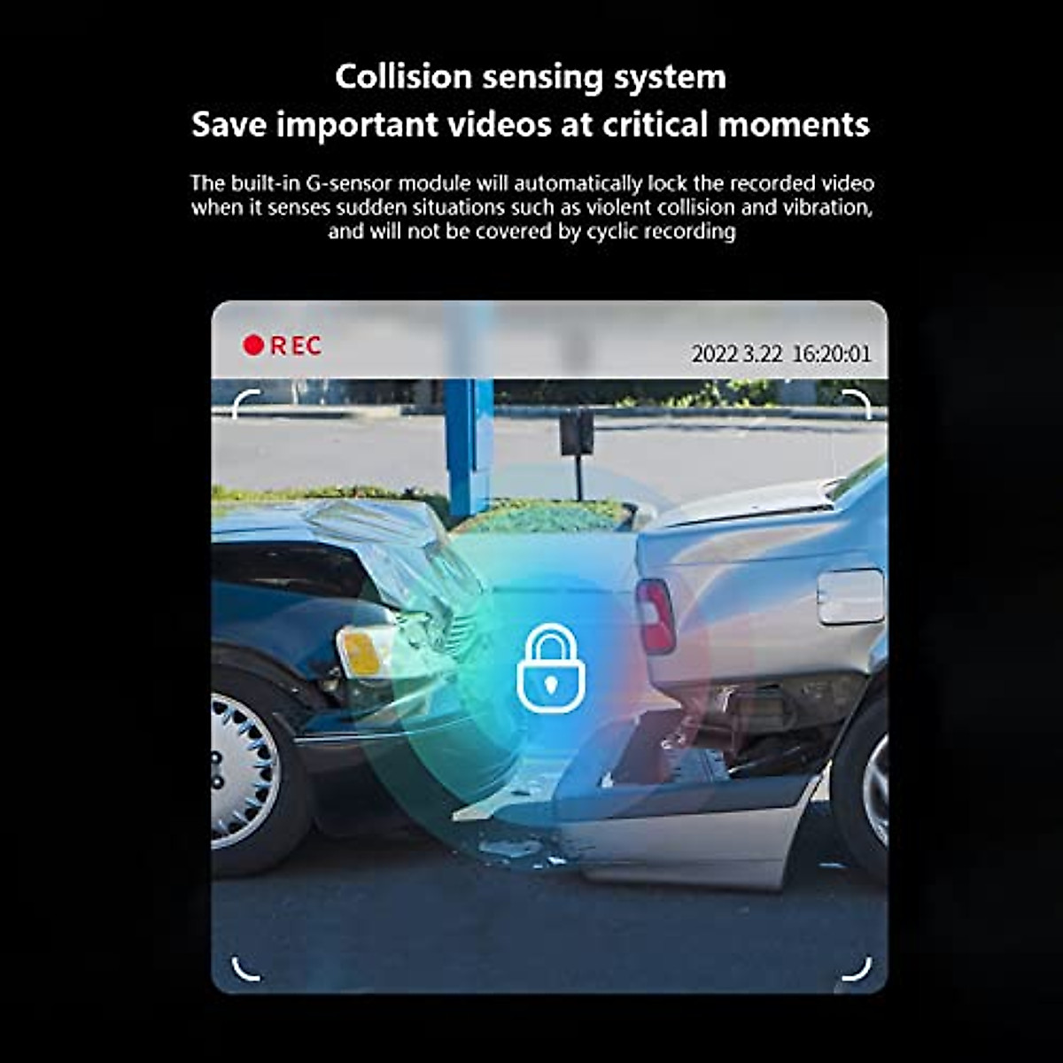 3-inch Driving Recorder 5 Million Pixe-ls Hd Night Vision Reversing Image Front and Rear Dual Lens Free Installation Driving Recorder 1pcs